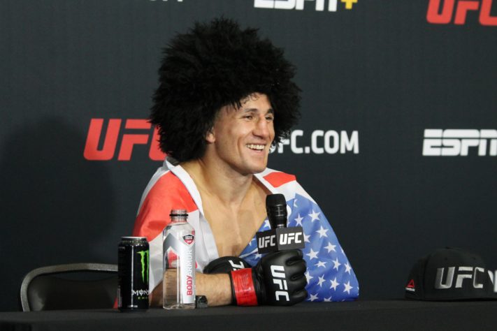 UFC on ESPN 10: Merab Dvalishvili Reacts to Breaking His Own Takedown ...