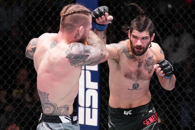 UFC Vegas 66: Matthew Semelsberger Knocks Down Jake Matthews Three ...