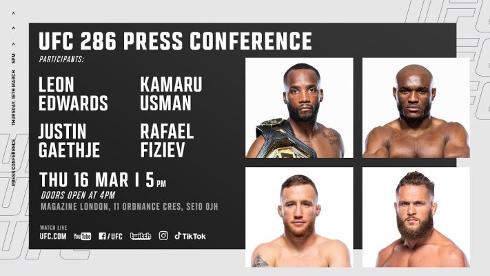 UFC 286: Edwards vs. Usman 3 Pre-Fight Press Conference Live Stream