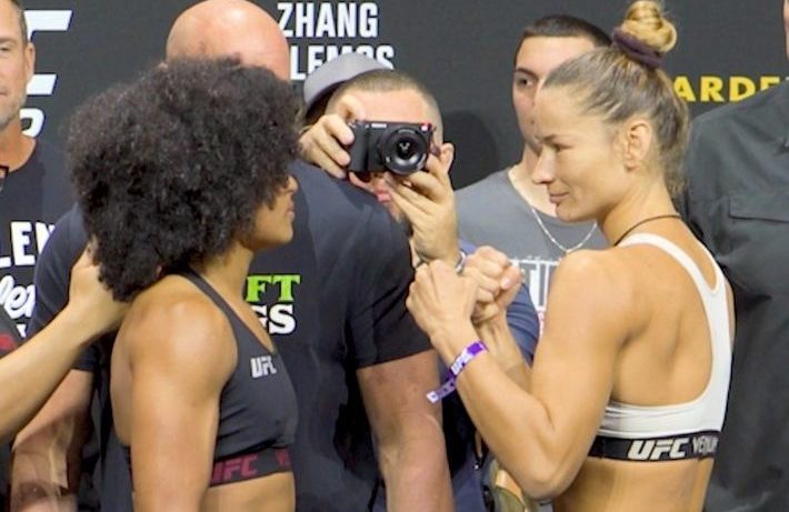 UFC 292: Karine Silva Locks Up Guillotine, Submits Maryna Moroz for ...