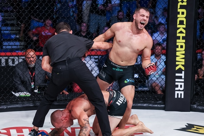 Bellator 298: Logan Storley Finds Finish in Second, Pounds Out Brennan Ward