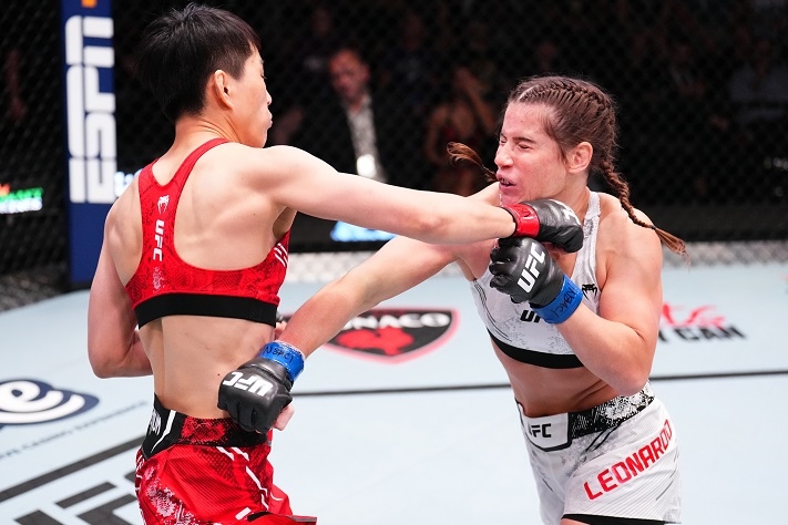 Wang Cong Kicks Off UFC Vegas 96 with a Bang, KOs Victoria Leonardo