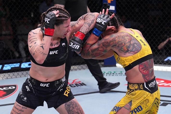 UFC Vegas 95: Karol Rosa Puts on Dominant Showing, Bloodies Pannie Kianzad
