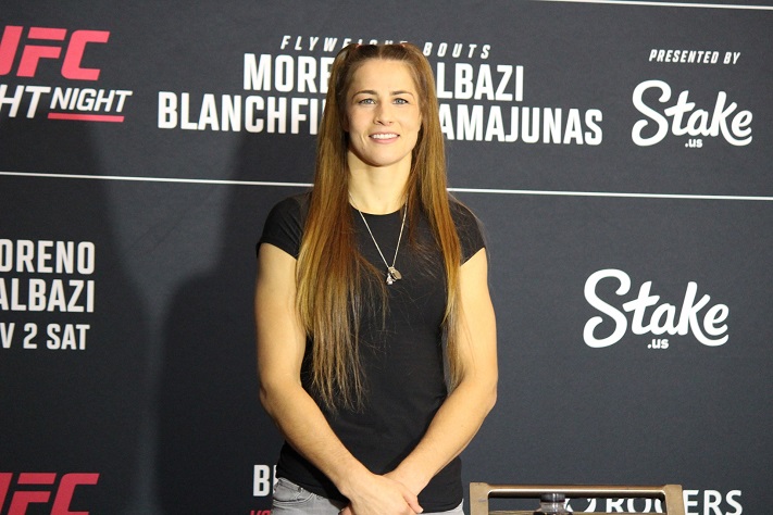 UFC Edmonton: Jasmine Jasudavicius Floats Suspension For Massive Weight ...
