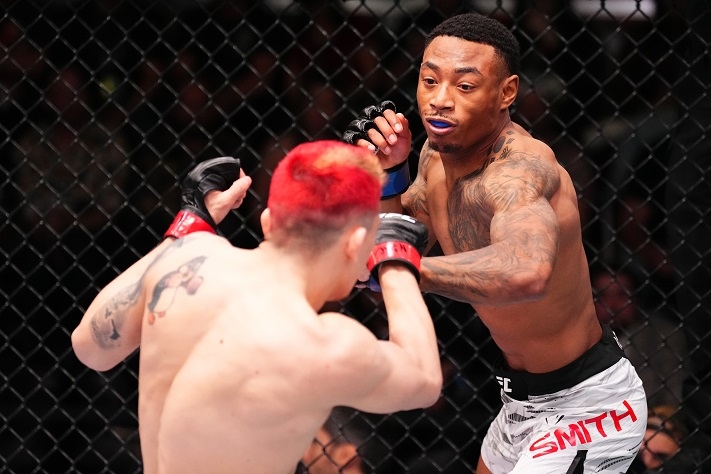 UFC Vegas 102: Second-Gen Star Elijah Smith Busts Open Vince Morales in ...