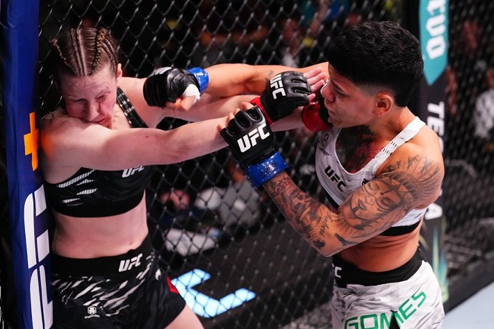 UFC Vegas 106: Denise Gomes Earns Violent Finish of Elise Reed